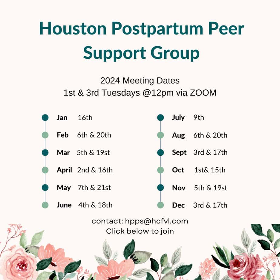 Houston Postpartum Peer Support Group I Houston Center for Valued Living